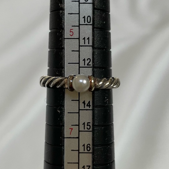 David Yurman | Jewelry | David Yurman Pearl Stacking Ring Size 6 | Poshmark